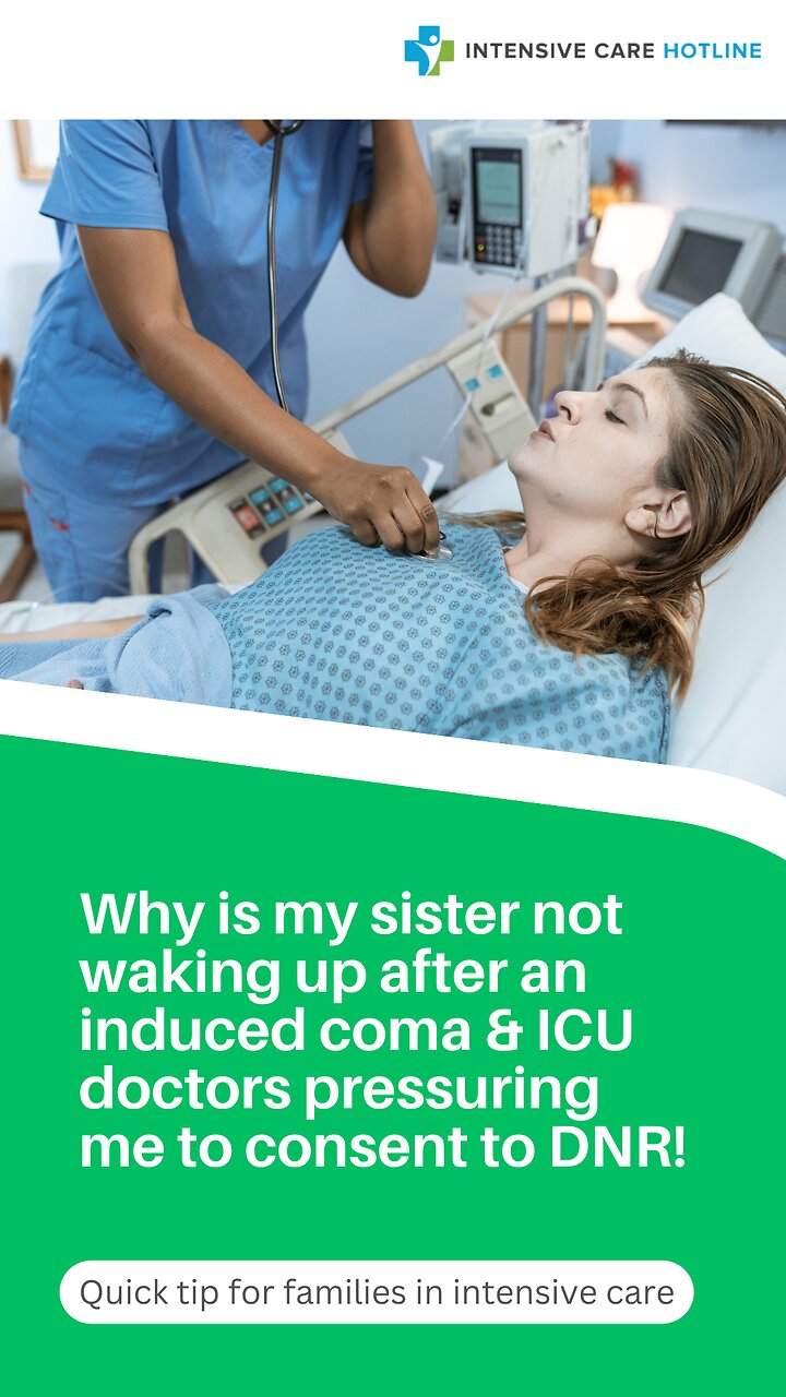 Why is My Sister Not Waking Up After an Induced Coma & ICU Doctors ...