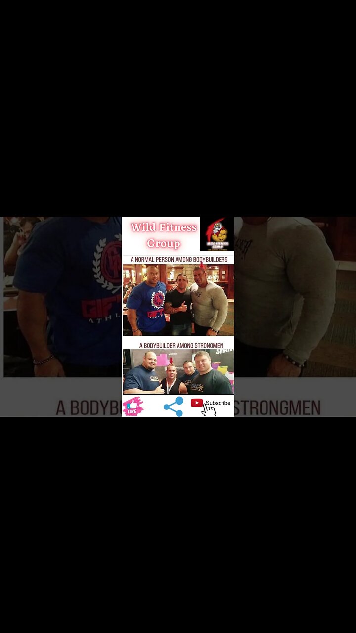 🔥Normal person among bodybuilder v/s bodybuilder among strongmen🔥# ...