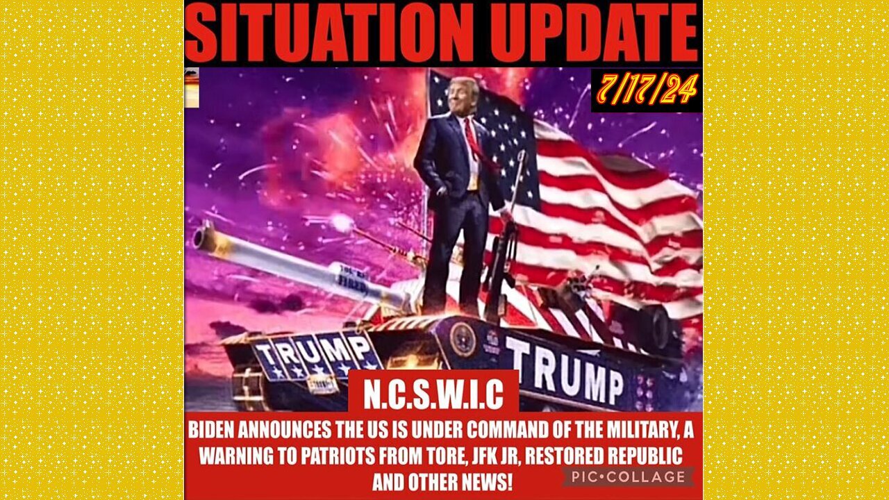 SITUATION UPDATE 7/17/24 - Military In Command, Jfk Jr, A Warning To ...