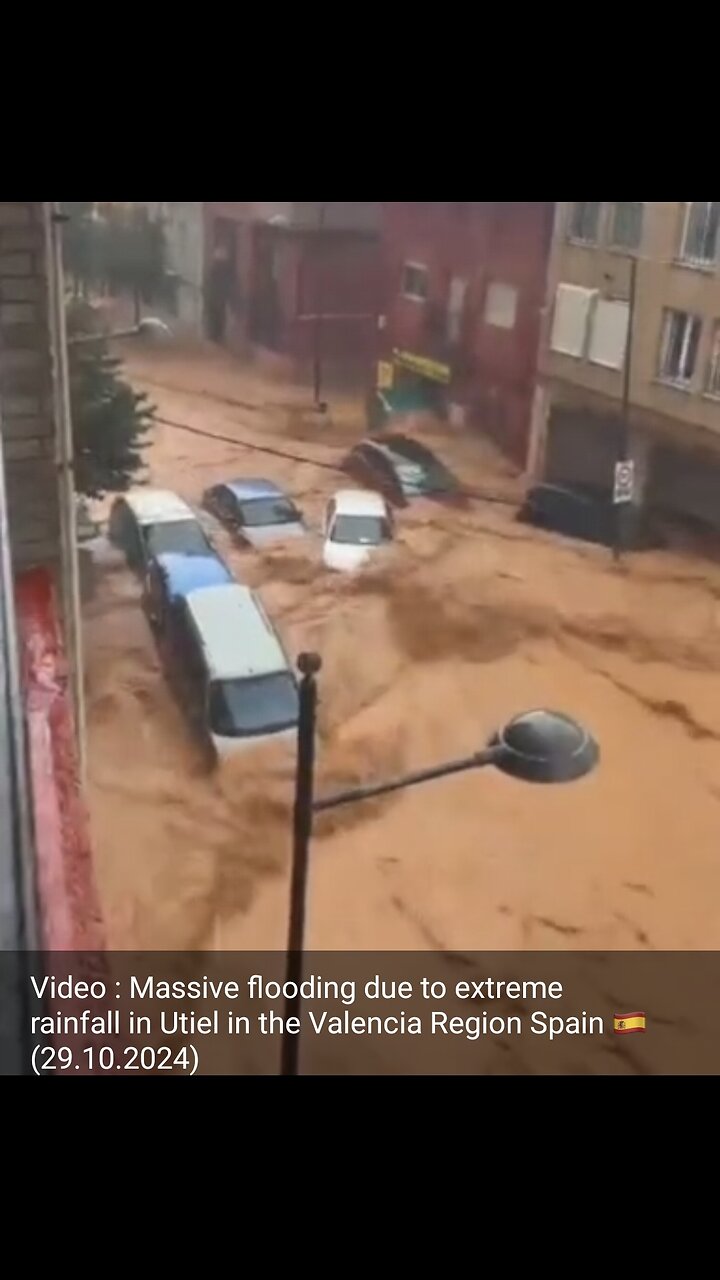 🇪🇸 Massive flooding due to extreme rainfall in Utiel - Valencia Region