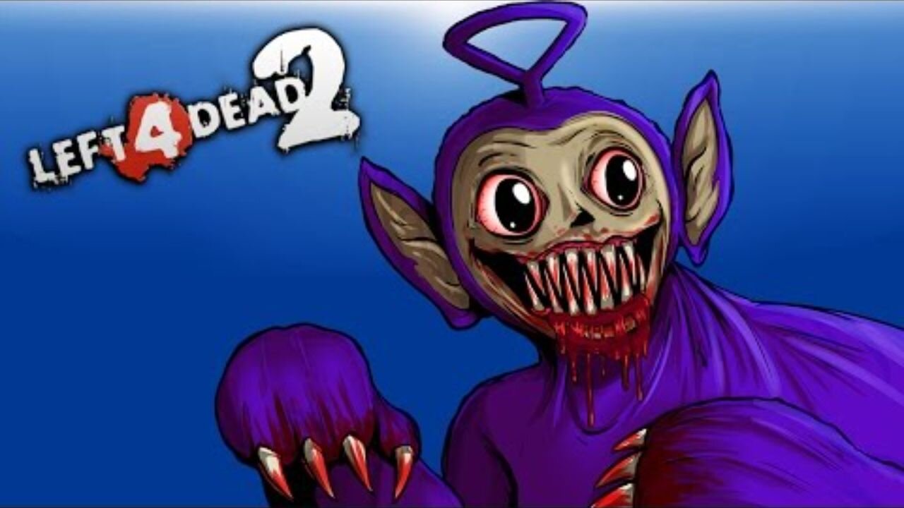 Left 4 Dead 2 - Raptors VS Teletubbies! (Mods) Part 2 of 2