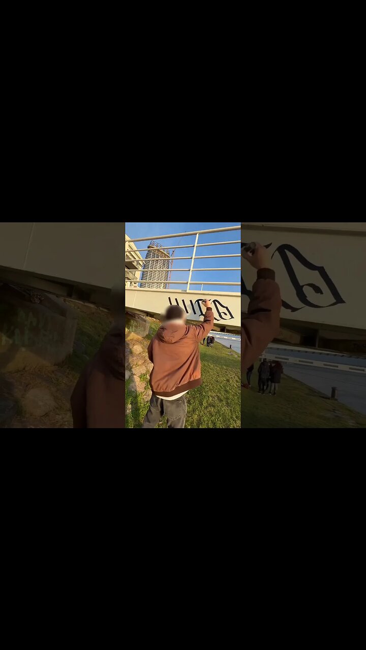 SICK GRAFFITI TAGGING TECHNIQUE 👀 #graffiti #graffitiart #shorts