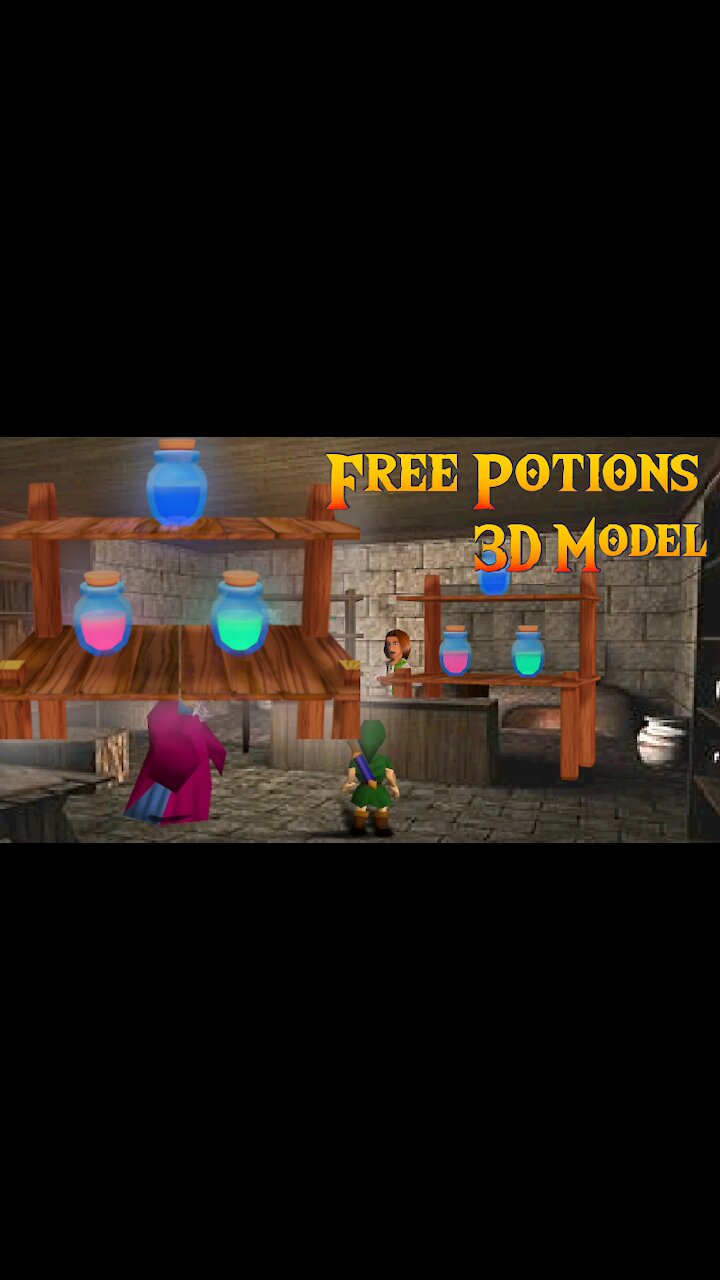 Potion Stall - Legend of Zelda Ocarina of Time (Free 3D Model)
