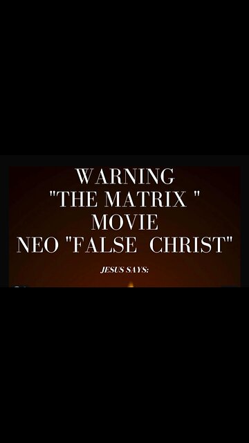Warning "The Matrix" Movie Series Neo is a False Christ - Keanu Reeves ...