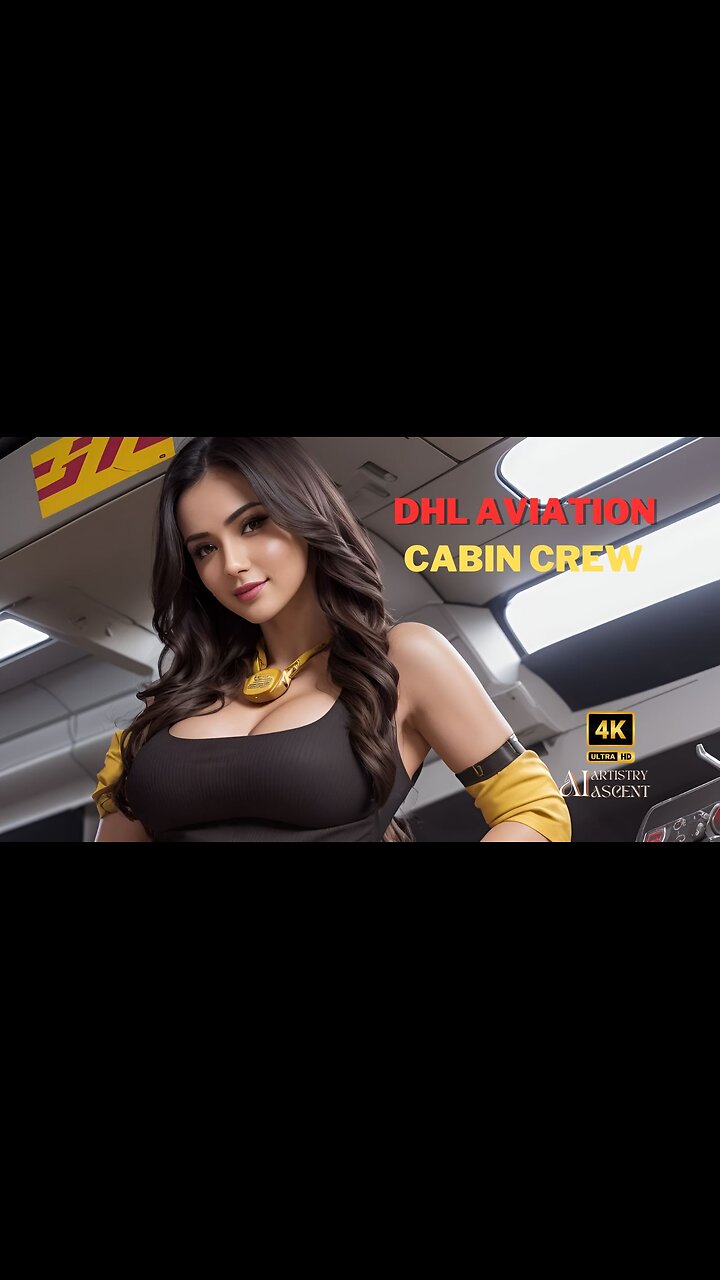 4K AI Artistry Lookbook Model l Ai Lookbook Girl l DHL Aviation | Cabin crew dress #aiartstyascent