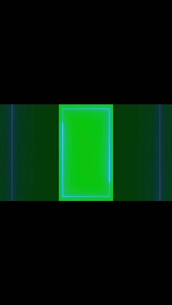 Blue Neon Border Green Screen Overlay Motion Graphics Copyright Free