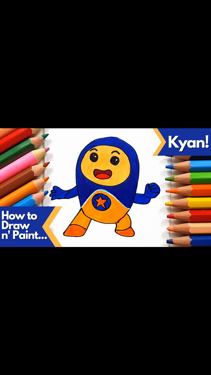 How to draw and paint Kyan from Go Jetters