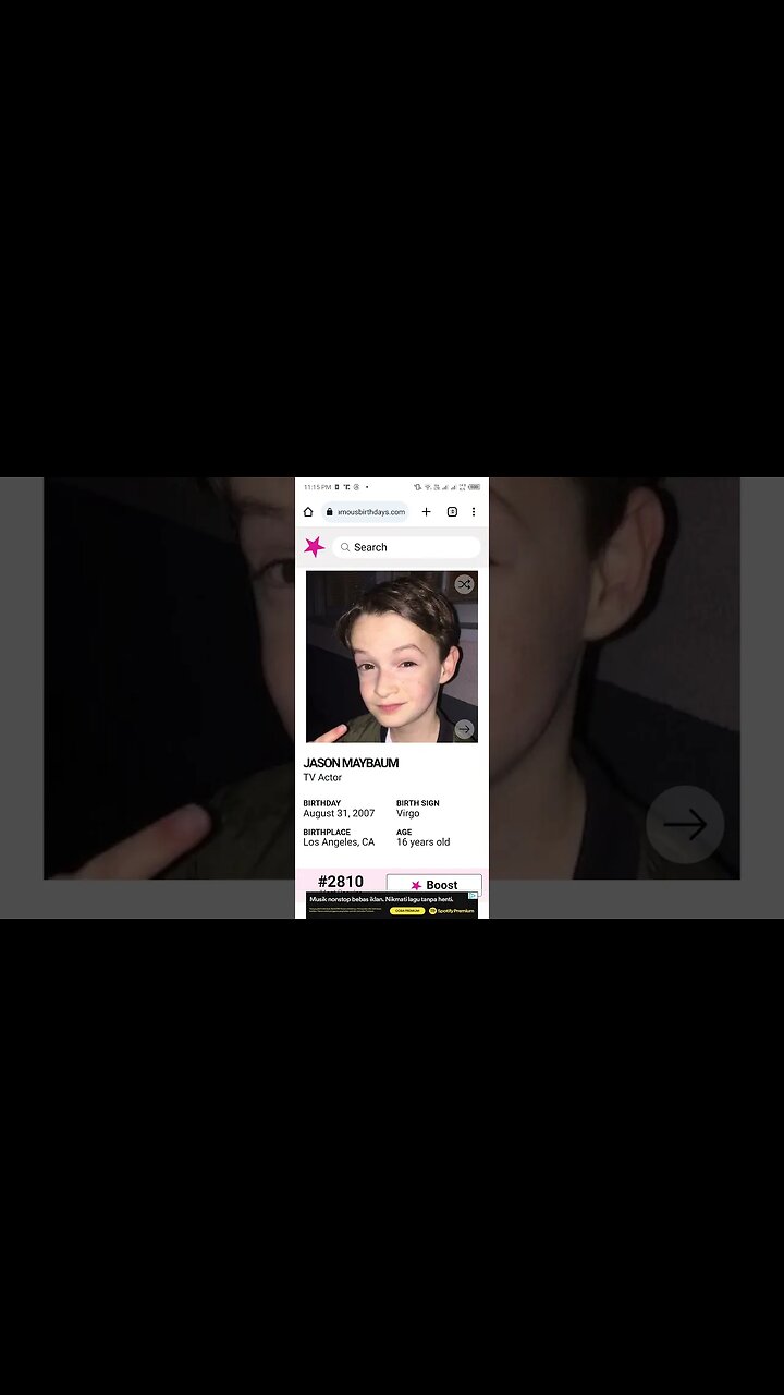 HAPPY 16 BIRTHDAY JASON MAYBAUM TV Actor