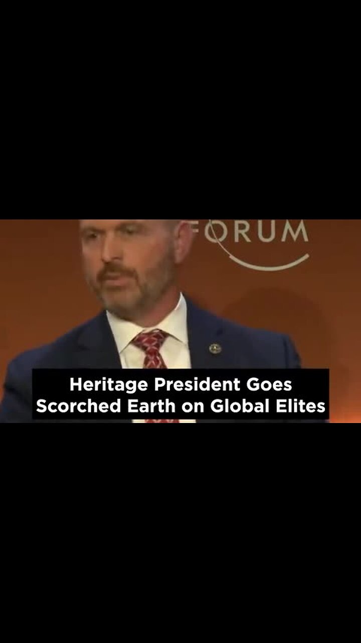 Heritage Foundation Founder Kevin Robert’s Calls out the WEF in Davos