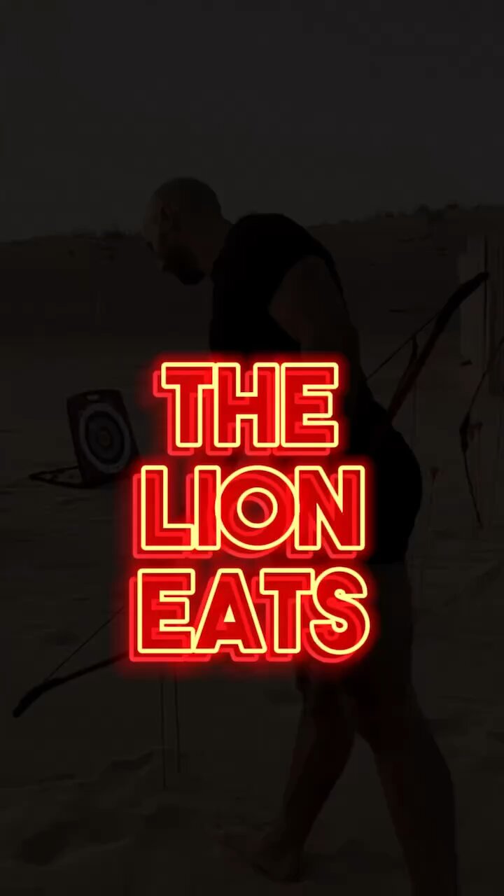 THE LION EATS