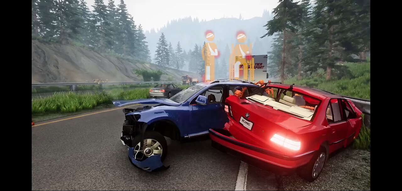 BeamNG Drive - Hydroplane and Icy Crashes #1