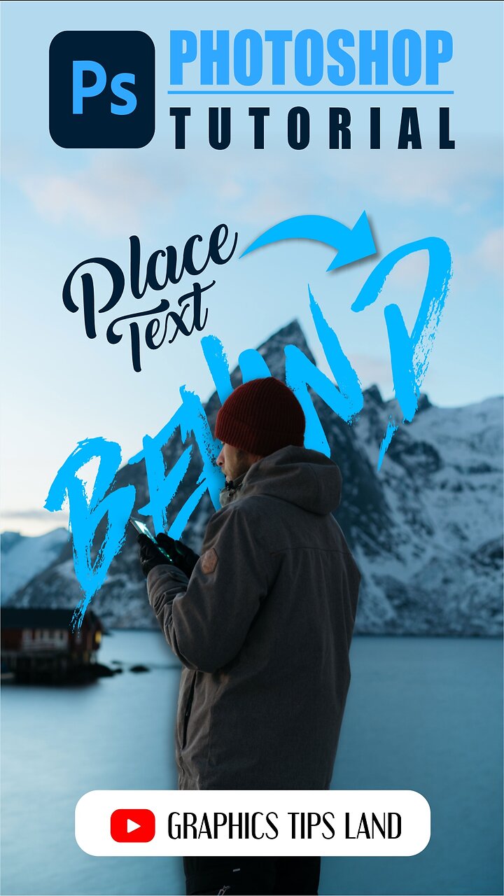 How To Place Text Behind Anything in Photoshop Tutorial | #behind # ...