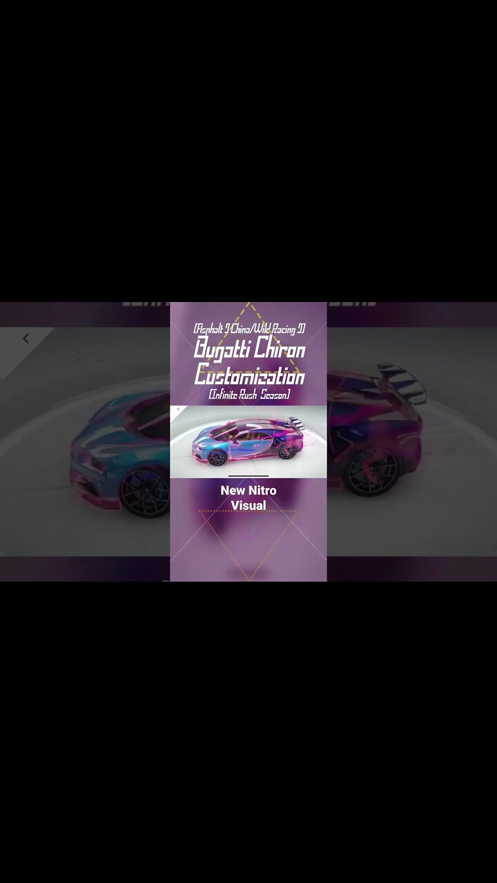 [Asphalt 9 China (A9C)] Bugatti Chiron Customizations | Infinite Rush ...