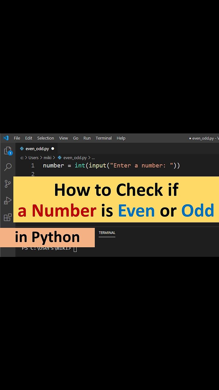 Check Even Odd Number In Python Free Python Course