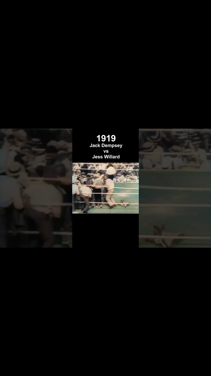 [1919] "Battle of the Century" Boxing Match: Jack Dempsey | AI Enhanced, Colorized, 60fps