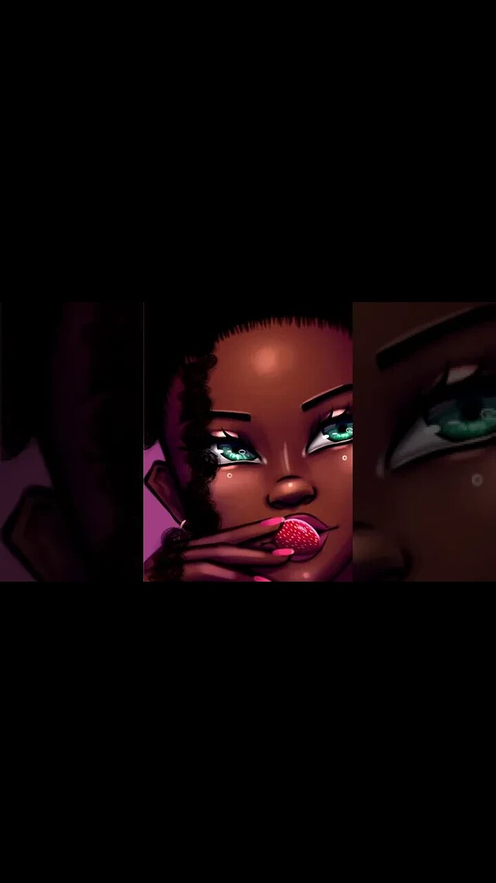 Paint quick and easy black hair curls with Reignbow Art - Hair Styles N.3