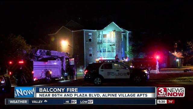 Balcony fire, Alpine Village Apartments