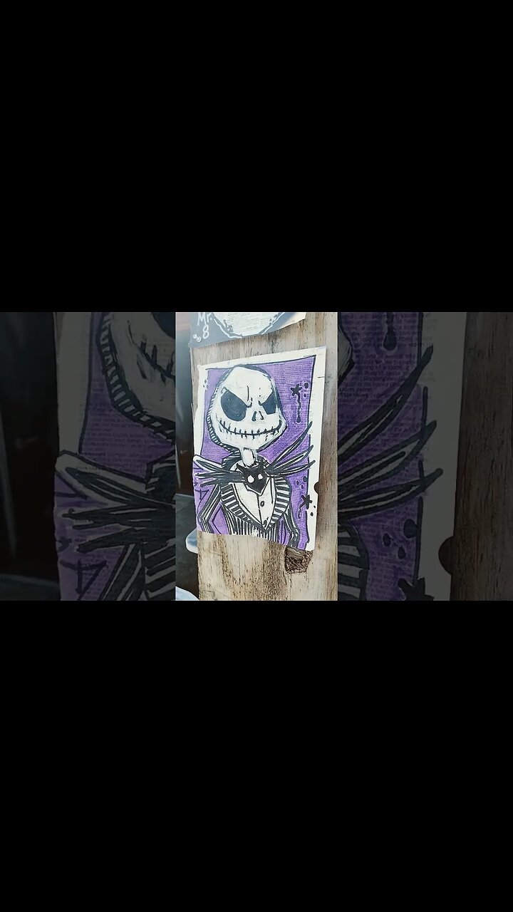 Jack skellington on old book page