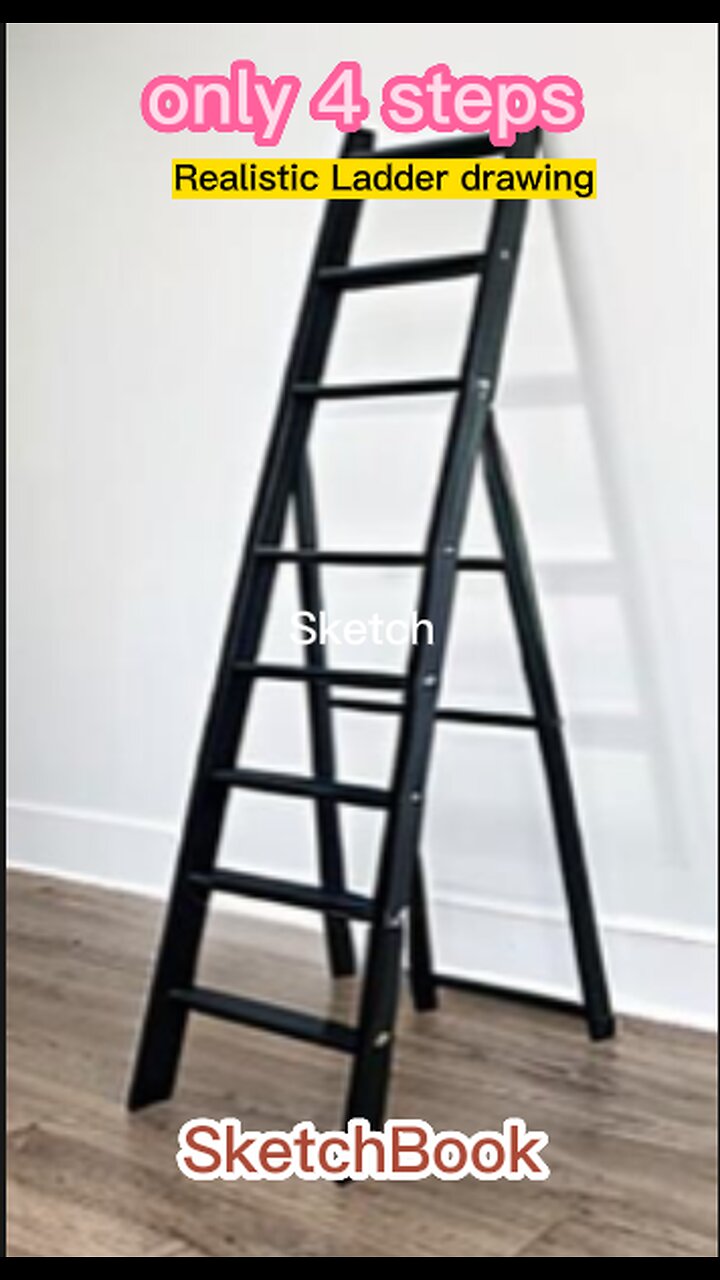 how to draw a realistic Ladder with pencil drawing