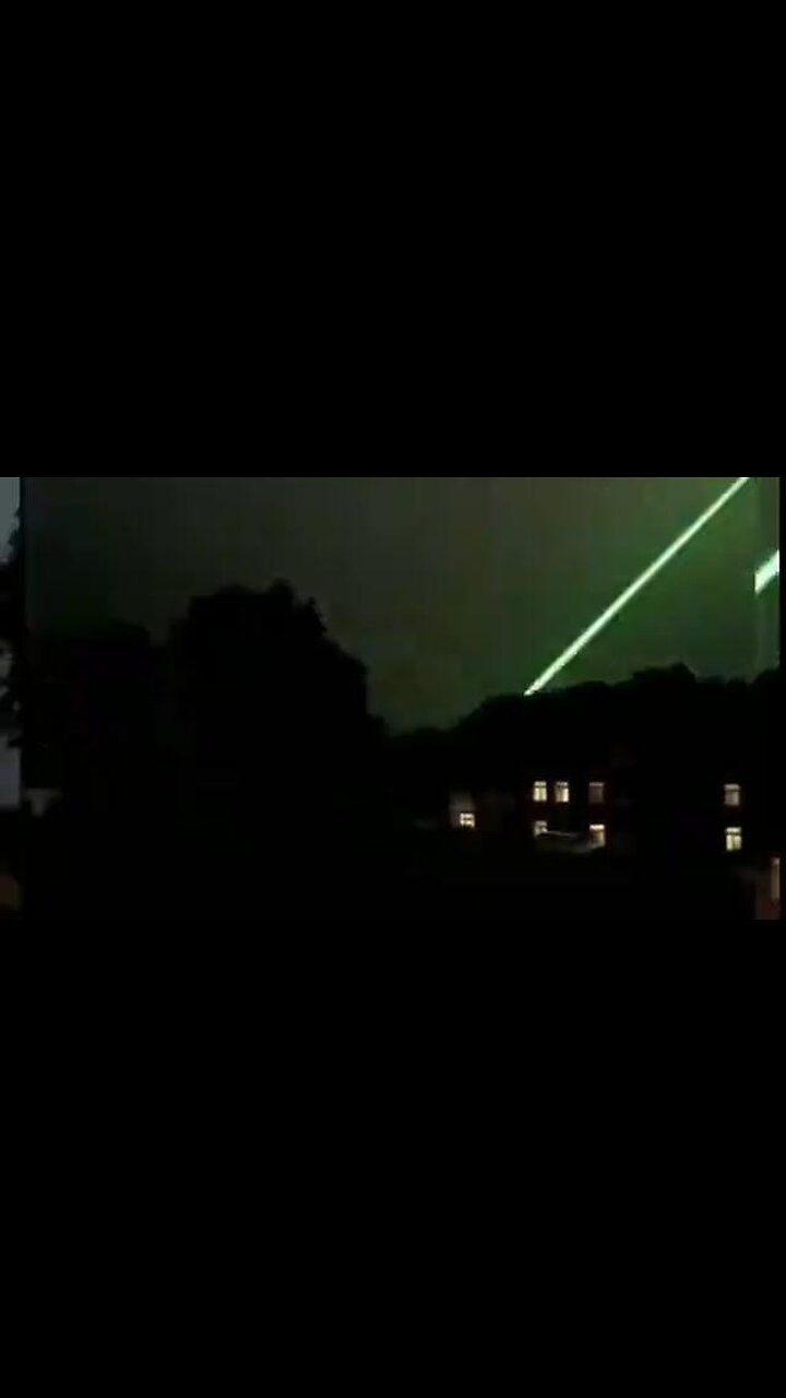 Why are there GREEN LASERS scanning the ground from up above?