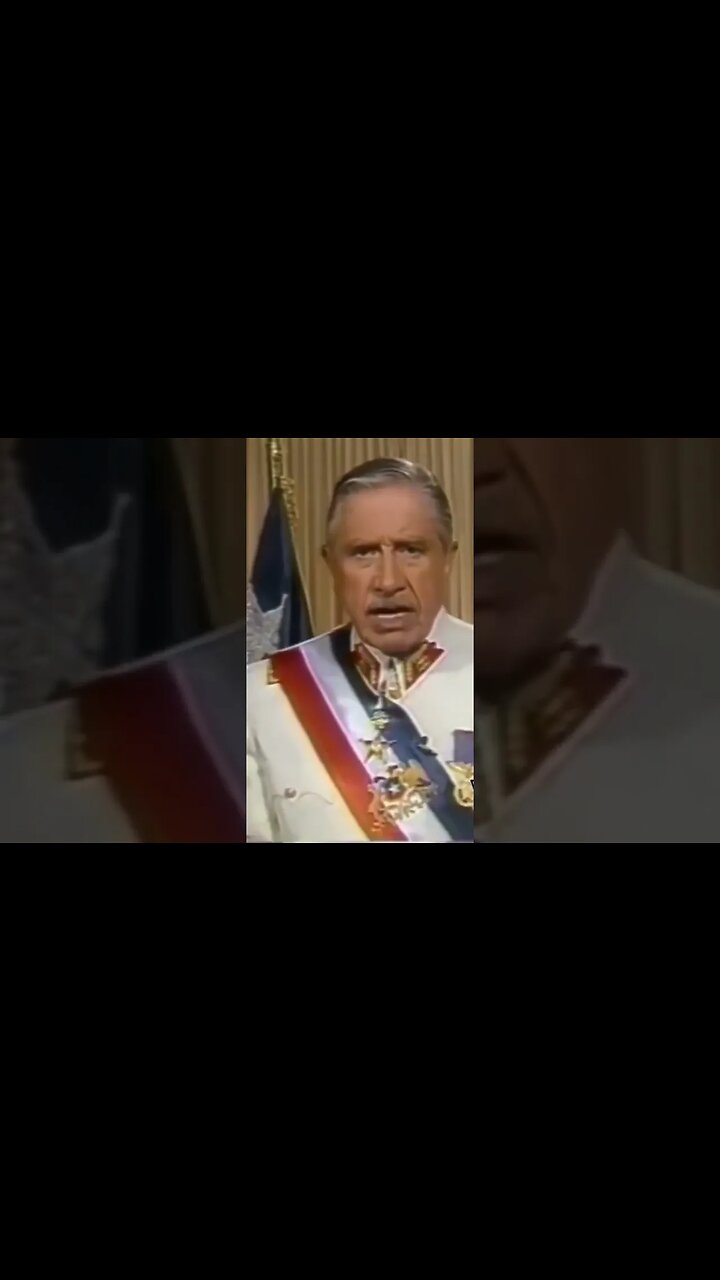 PINOCHET MARCO EL CAMINO LOS CHILENOS AMAN LA LIBERTAD Y LA PAZ