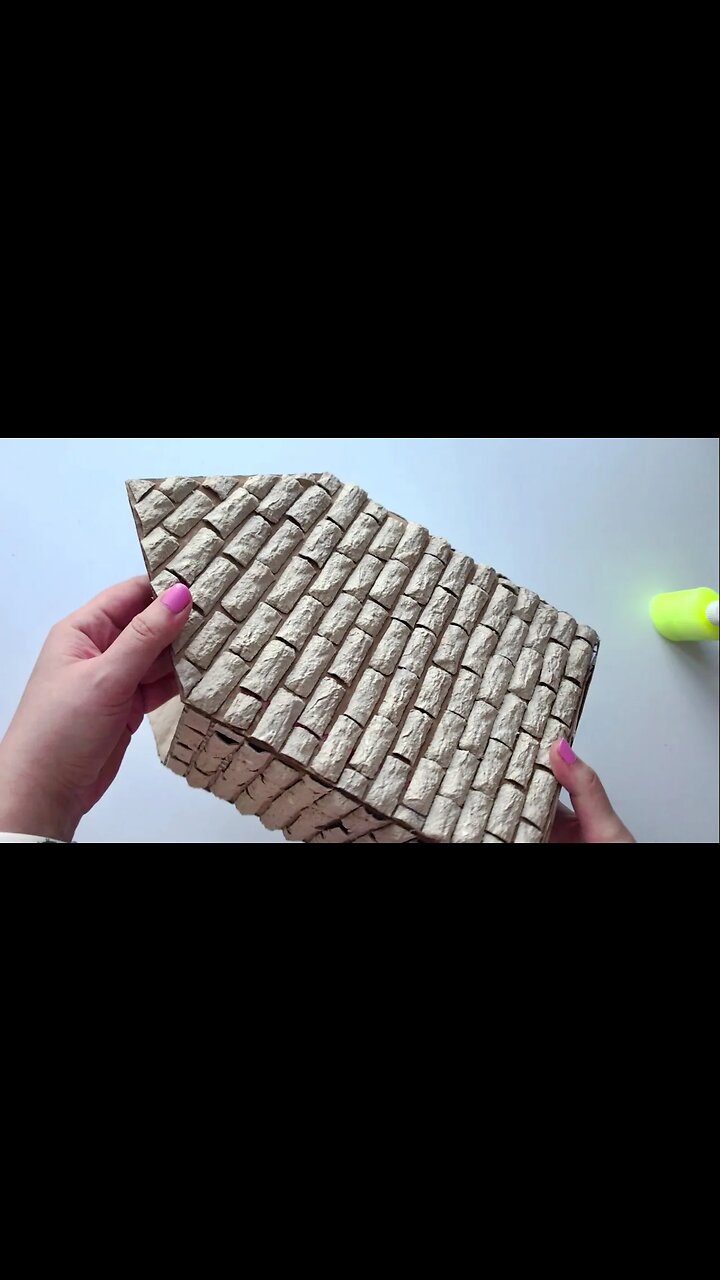 DIY Miniature House with bricks | Cardboard idea | Paper craft tutorial