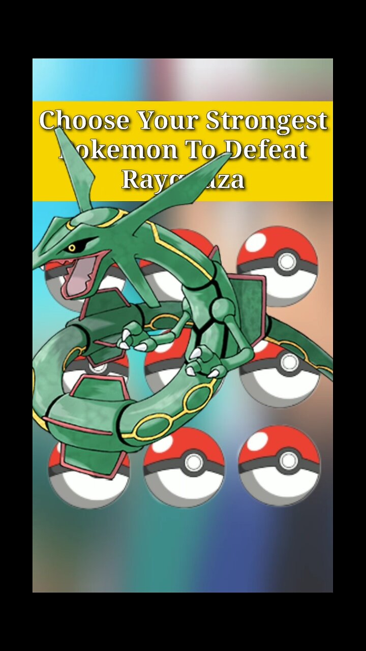 Choose Your Strongest Pokemon To Defeat Rayquaza #pokemon #ash