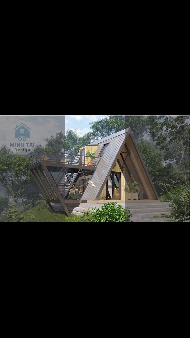 A-frame Cabin House Tour - Tiny Small House Design Ideas - Minh Tai ...