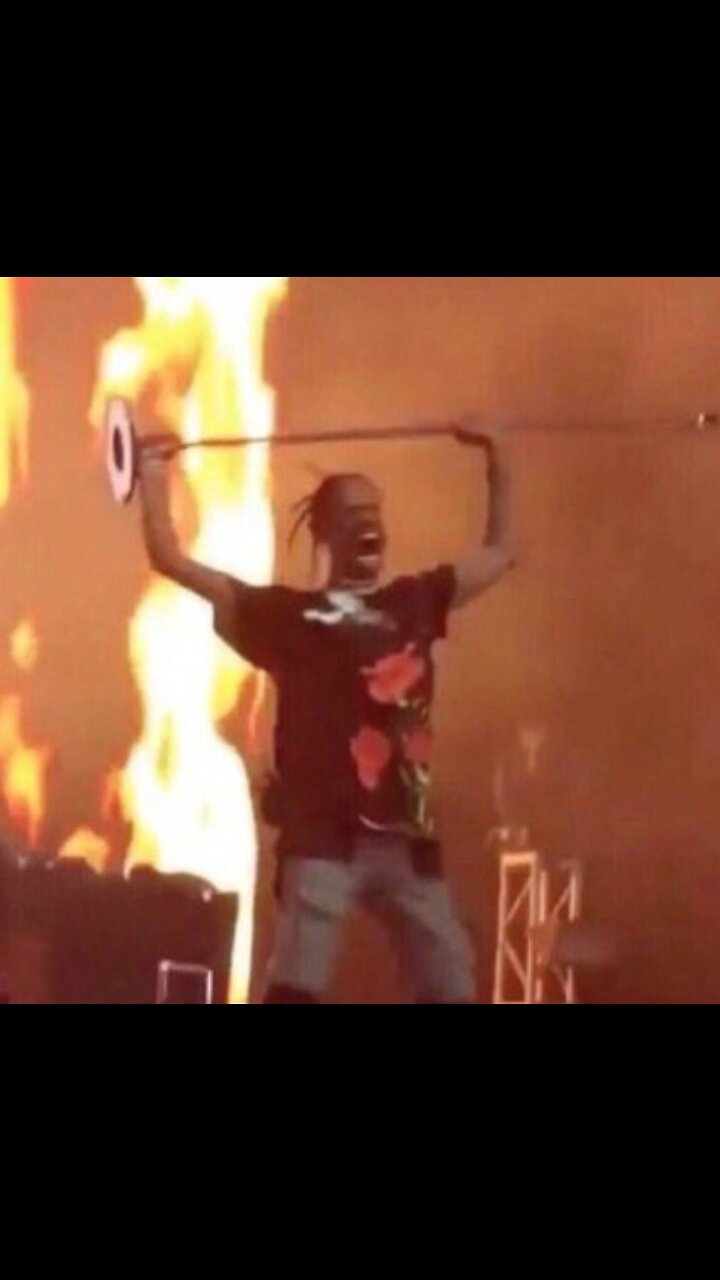 Travis scott microphone stand meme