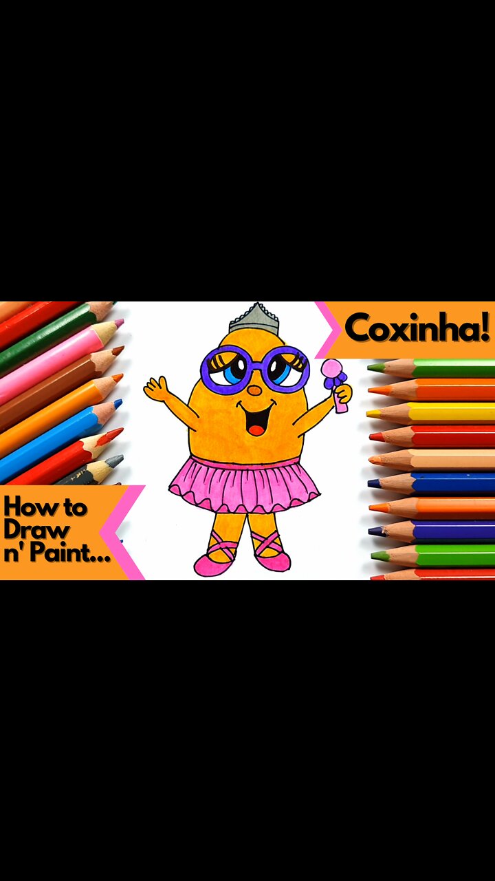 How to draw and paint Coxinha The Masked Singer Brasil