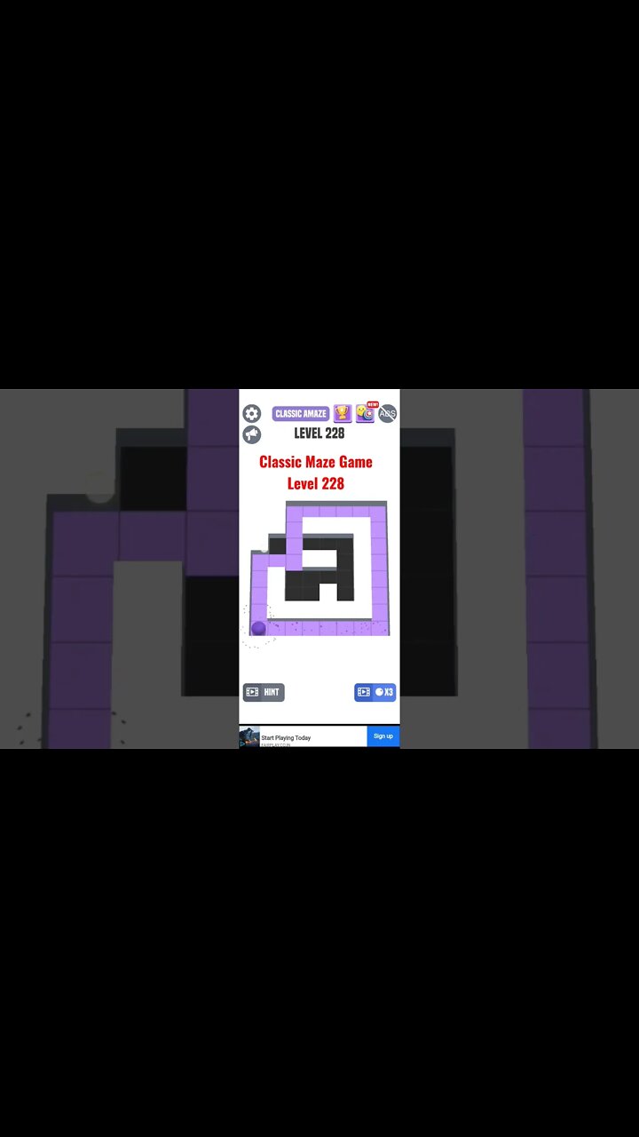 Classic Maze Game Level 228. #shorts