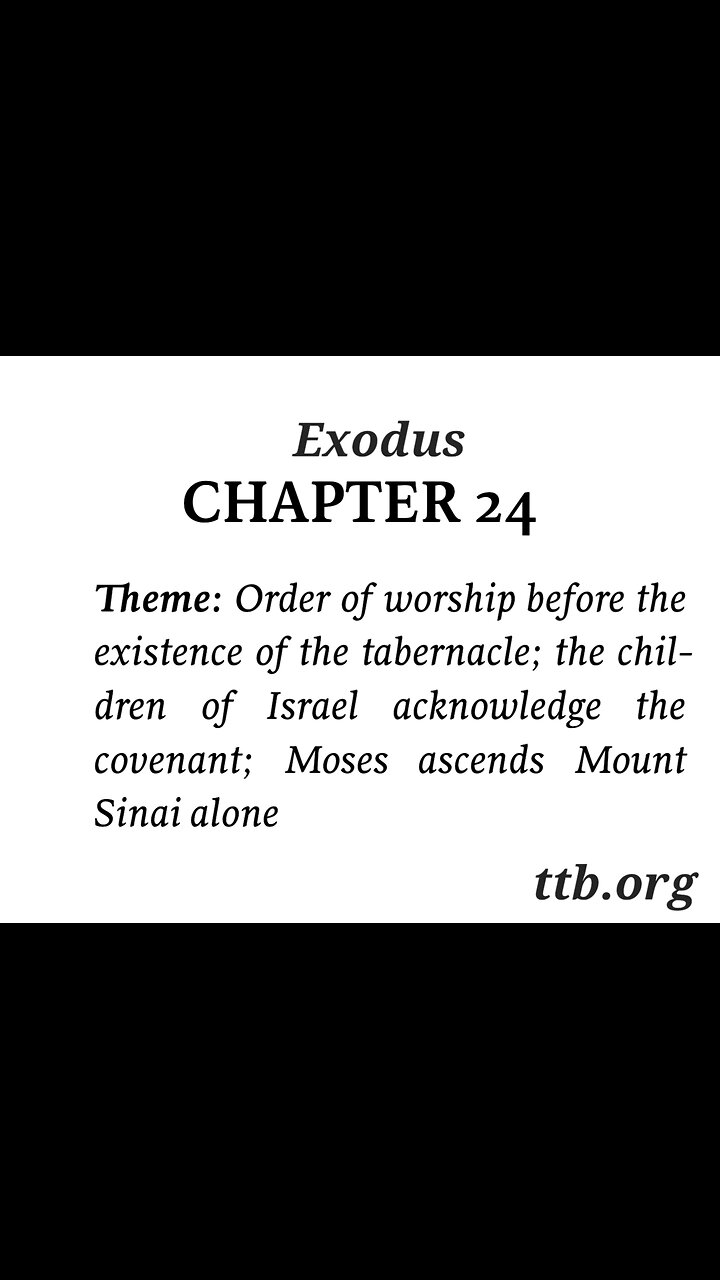 Exodus Chapter 24 (Bible Study)