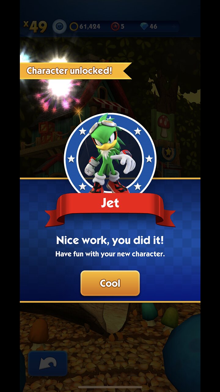Jet is Pretty Cool in Sonic Dash