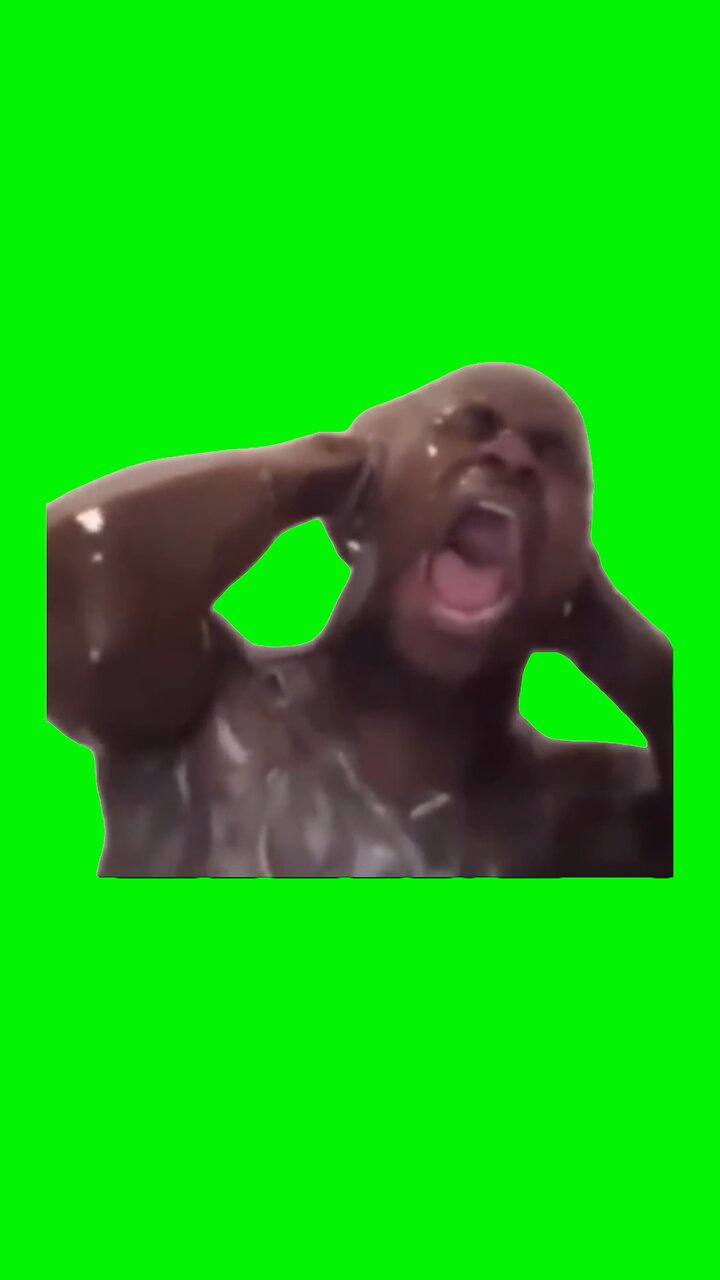 Shower Crying | Green Screen