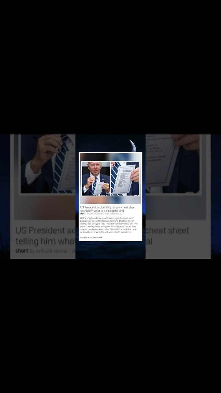 US President accidentally reveals cheat sheet telling him what to do ...