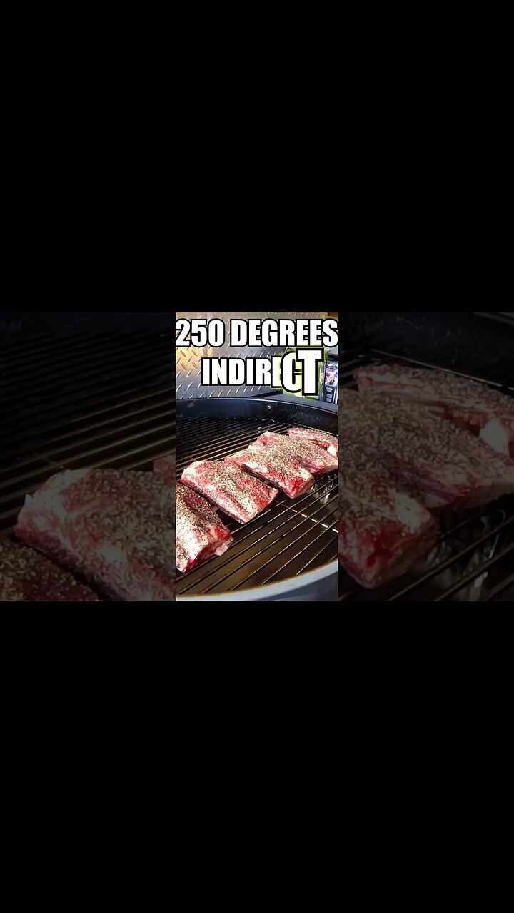 Beef back ribs recipe on a grill #shorts