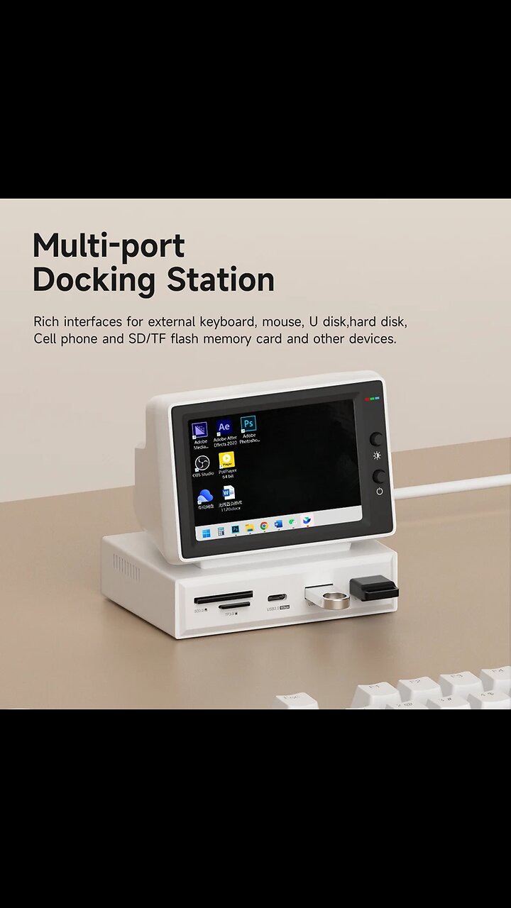 Mini Screen AIDA64 Mini PC CPU RAM HDD Data Monitor Display