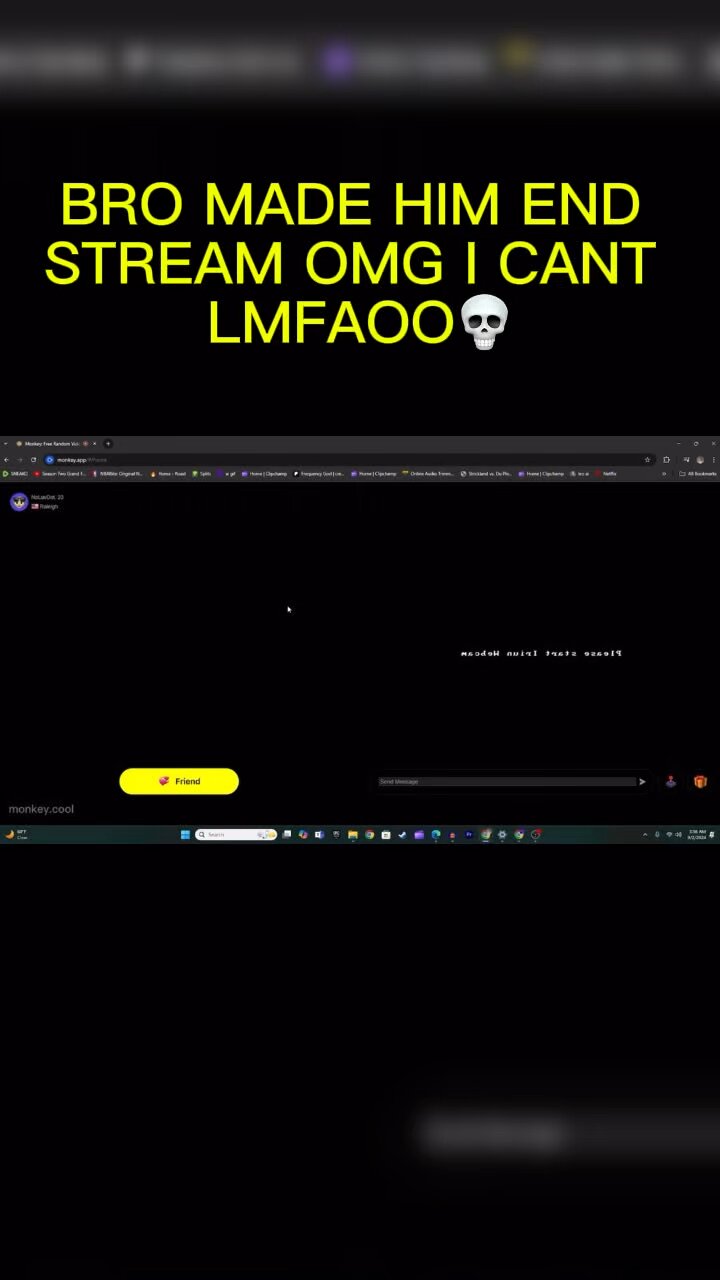Bro made him end stream 💀