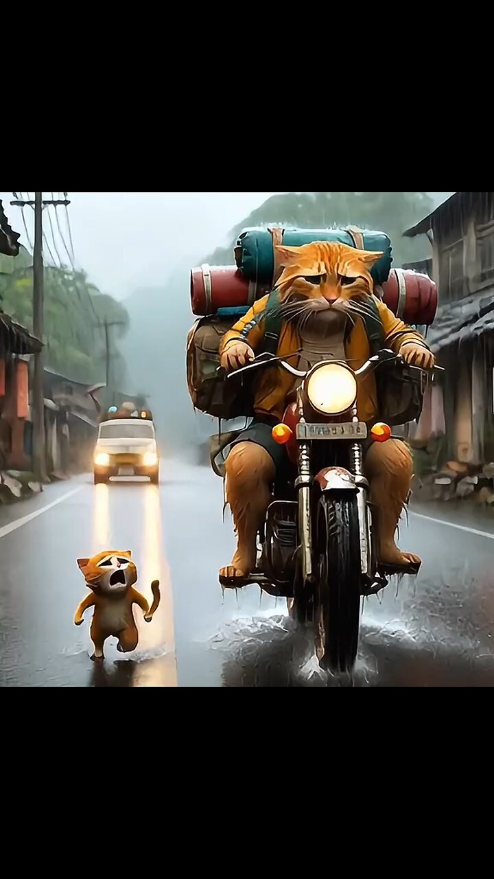 Baba #aicat #aivideo #meow #cat #family #sad #viral #foryoupage