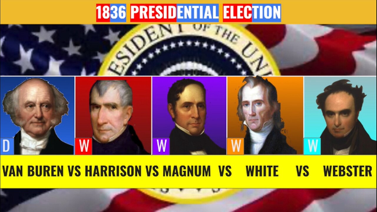 Custom CNN Election Night | 1836 Van Buren vs Harrison vs Magnum vs ...