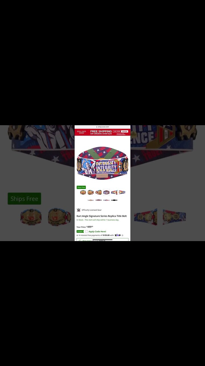 Brand New Kurt Angle Signature Series Replica Title Belt Now Available ...