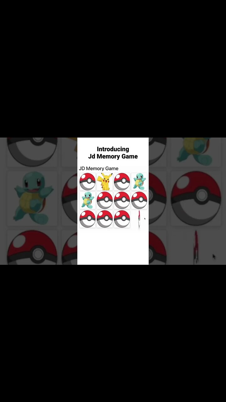 Introducing Jd Memory Game, a Memory Game in React - https://jd4rider.github.io/jd-memory-react/