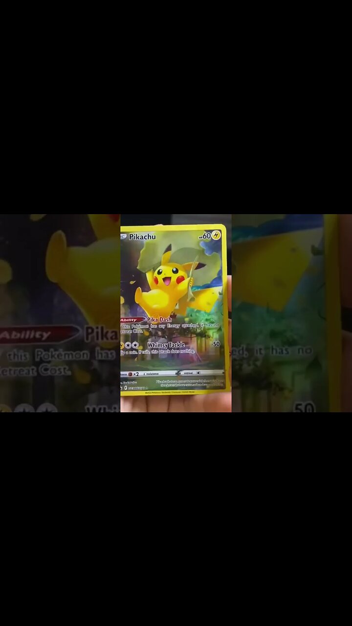 Pikachu Full Art Illustration Card Pull Pokémon Crown Zenith #short