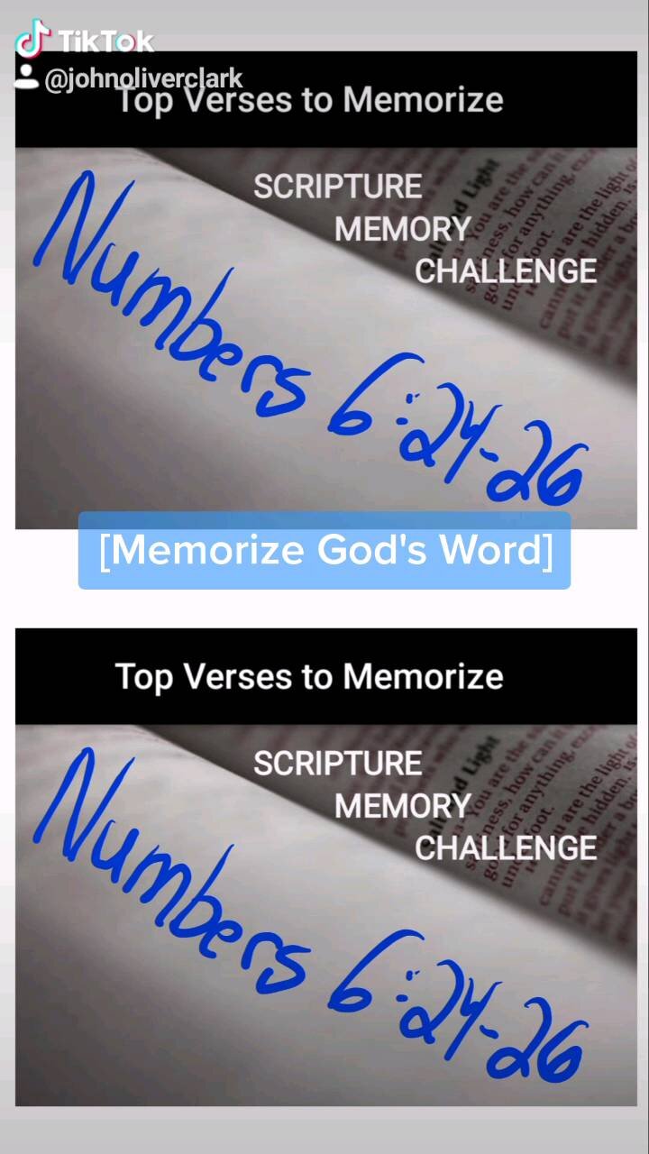 Top Verses To Memorize, Numbers 6:24-26