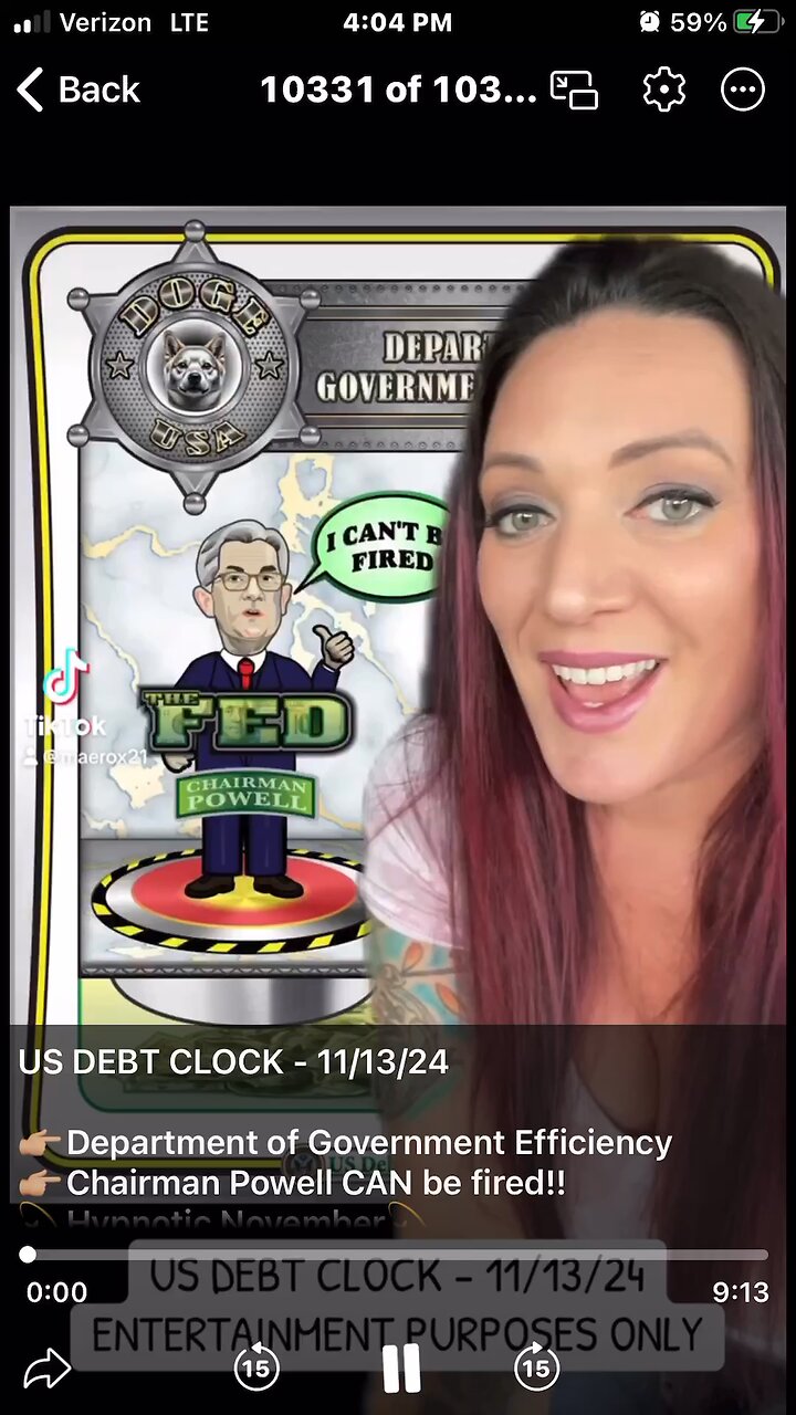 US DEBT CLOCK - 11/13/24 👉🏼Department of Government Efficiency 👉🏼 ...