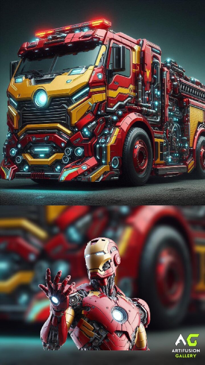 Superheroes as firefighter truck 💥 Avengers vs DC - All Marvel ...