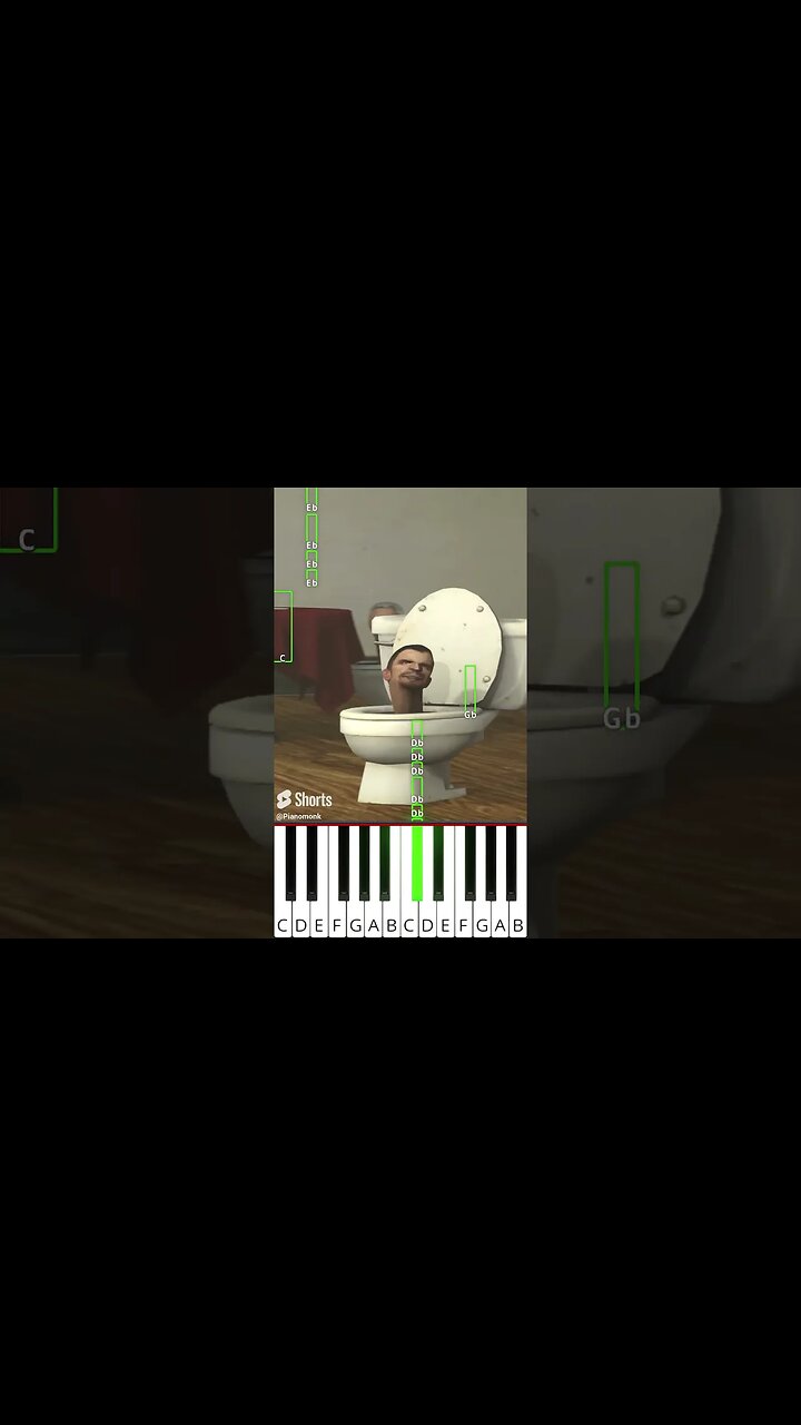 skibidi toilet episode 4 (@DaFuqBoom) - Octave Piano Tutorial