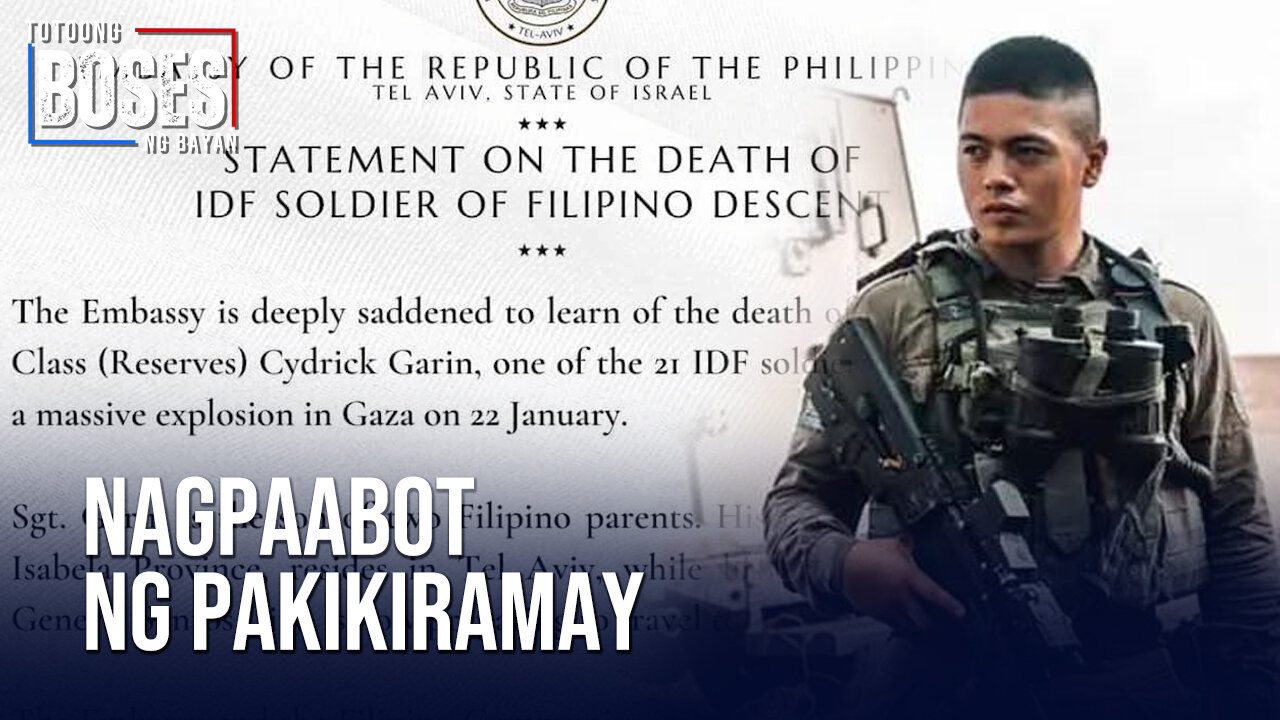 Embahada ng Pilipinas at Filipino community, nagpaabot ng pakikiramay sa pamilya ng Pinoy IDF