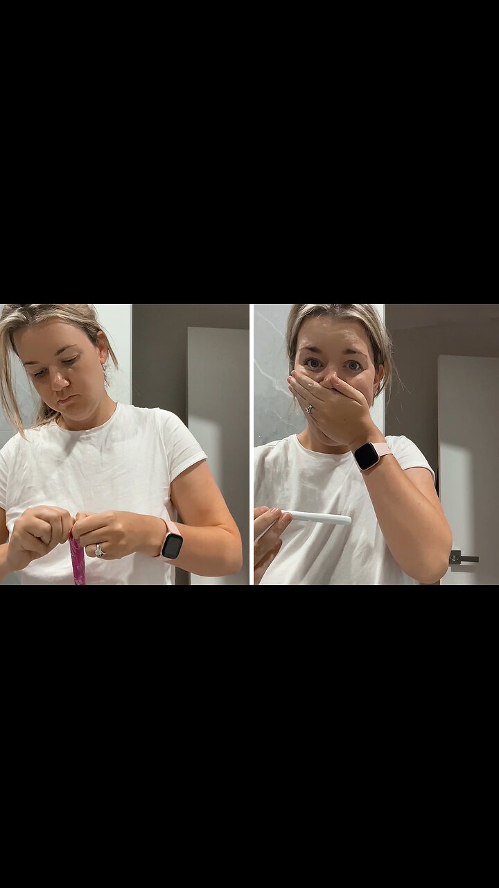 Video shows woman's emotional reaction to learning she was pregnant