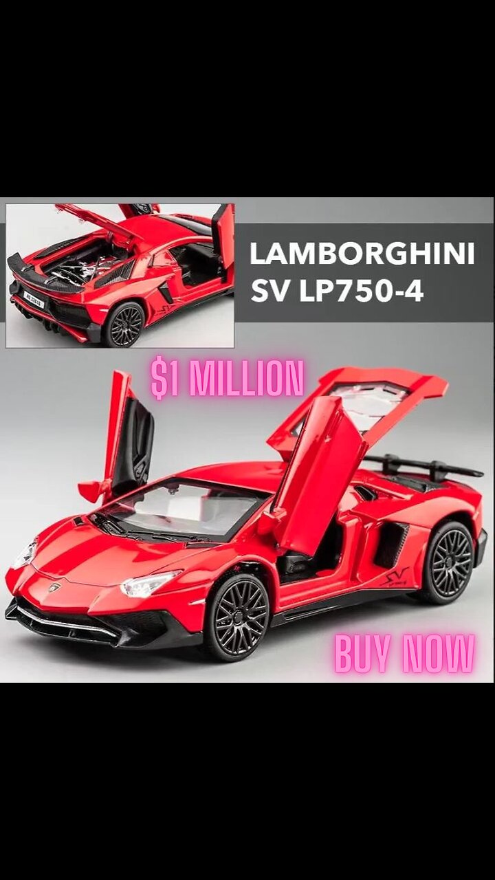 $1 Million | 1:32 Lamborghinis SV LP750-4 Alloy Sports Car Model Diecast